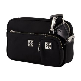 Tory Burch Structured Nylon Shoulder Bag - Black