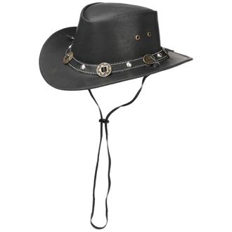 Scippis Scippis Concho Lederhut Classic Cowboyhut Australienhut (XL/60-61 - schwarz)