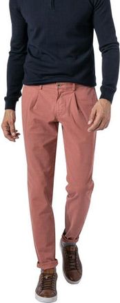 Hiltl Herren Hose rot Baumwolle