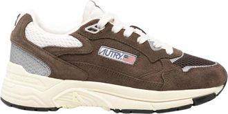 Autry Femme, Chaussures, Brun, Taille: 36 EU Baskets basses Hyperway en daim et mesh