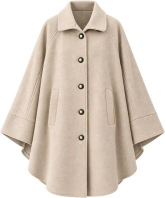 Twinset Cape en laine - Femme - Vestes - Beige - Taille: 40/42 FR
