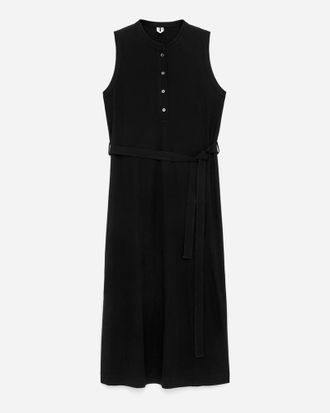 Arket Kleid Aus Stretch-Viskose -Schwarz