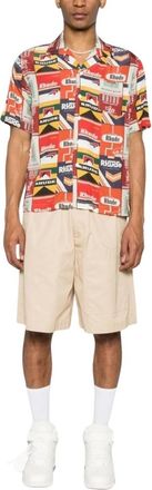 Rhude Homme, Chemises, Multicolore, Taille: L Chemise Boutonn&eacute;e &agrave; Manches Courtes avec Imprim&eacute; Int&eacute;gral