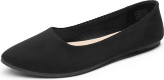 Dream Pairs Damen Ballerinas Schuhe aus weichem Kunstleder mit butterweichem Innenraum und eleganter Spitzenzehe f&uuml;r vielseitige Anl&auml;sse,Size 40.5,Schwarz,DWUMFA2
