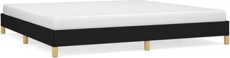 vidaXL Cadre de lit sans matelas noir 200x200 cm tissu vidaXL