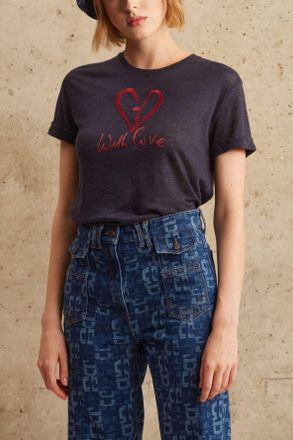 Gerard Darel Tee-shirt GD WITH LOVE - ALIX - Marine