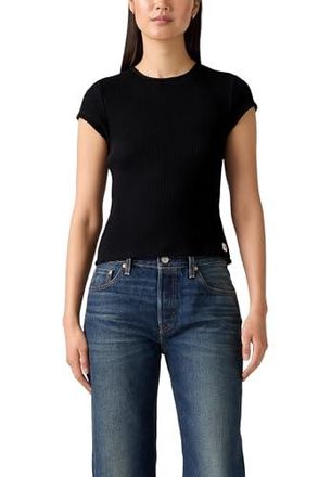 Levi's Femme Dry Goods T-Shirt Mancheron gaufr&eacute; Anthracite Night Black XS