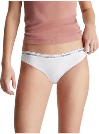Calvin Klein Femme Slip Lot De 3 Bikini Coton Stretch, Blanc (White/White/White), L