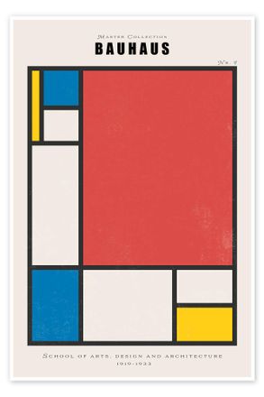 Posterlounge Bauhaus Colours Poster 100 x 150 cm Bunt Wandbilder Wanddeko