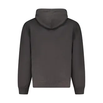 Calvin Klein Logo-Embroidered Cotton Hoodie - Black