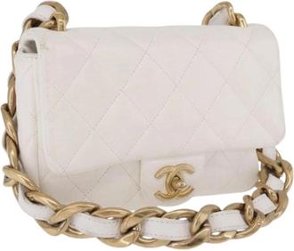 Chanel Sac bandouli&egrave;re vintage doccasion - Femme - Pre-owned - Blanc - Taille: ONE Size