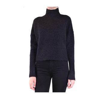 Pinko Pinko, Femme, Pulls, Noir, Taille: 42 FR Pull à Col Roulé Élégant