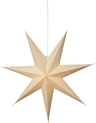 Eglo Weihnachtsstern zum Aufhängen Cotton, Weihnachtsdeko Stern, Weihnachtsbeleuchtung, Papier in beige
