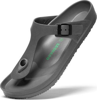 Saguaro Hausschuhe Herren Damen Leicht Elastisch Pantoletten Klassisch Badschuhe Unisex Erwachsener Sandalen, Slipper Grau 48