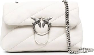 Pinko Pinko, Femme, Sacs, Blanc, Taille: ONE Size Quilted Sheepskin Shoulder Bag
