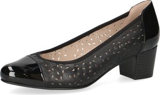 Caprice Comfort Damen Pumps Lack mit Lochmuster, Schwarz (Black Comb), 38 EU