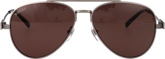Gucci Lunettes De Soleil - Argent