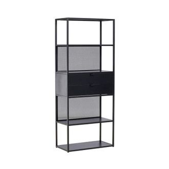 Paris Prix Paris Prix - tagère 4 Niveaux en Métal Santiago 185cm Noir