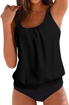 Generic Femme Maillot De Bain Deux Pièce Tankini Imprimé Floral 2 Pieces Tankini Push Up Contrôle du Ventre Ensembles Amincissant avec Boyshort Maillot de Bai