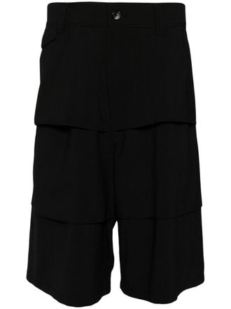 Songzio bermuda plissé à poches cargo - Noir