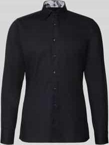 Olymp Level 5 Slim Fit Business Hemd aus Baumwolle mit Kentkragen