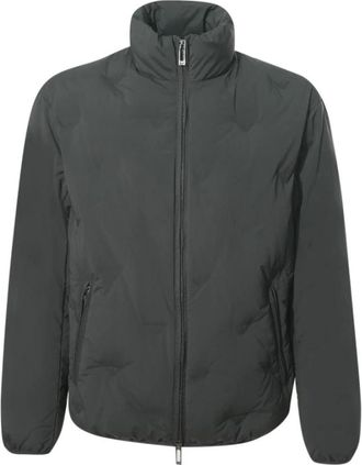 Emporio Armani Homme, Vestes, Noir, Taille: XL Doudoune avec Col Montant