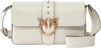 Pinko Pinko, Femme, Sacs, Blanc, Taille: ONE Size Love One Classic Slouchy