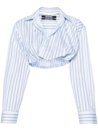 Jacquemus chemise ray&eacute;e La Chemise Bahia - Bleu