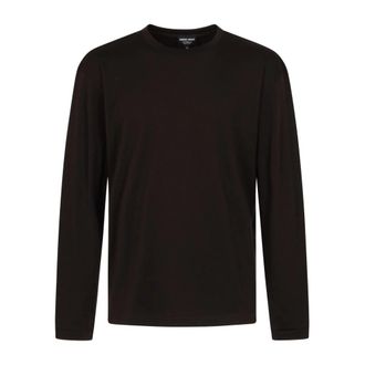 Giorgio Armani Reiner Kaschmir Interlock Pullover - - Tops - Herren - Braun - 2XL