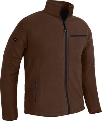 Ace Fleecejacke - warme und leichte Outdoor-Jacke aus Fleece f&uuml;r Herren - mit Rei&szlig;verschluss und drei Taschen - Braun - 3XL