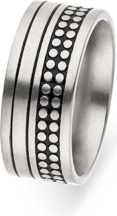 s.Oliver Ring f&uuml;r Herren - Silber - Gr. 64 - Edelstahl geb&uuml;rstet - wasserfest & hautfreundlich