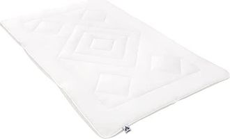 Irisette Noblesse 4-Jahreszeiten Bettdecke - Produziert in Deutschland - Steppdecke mit Bezug aus reiner Baumwolle, 155 x 220 cm, Öko-Tex zertifiziert