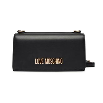 Love Moschino Femme, Sacs, Noir, Taille: ONE Size Sac bandouli&egrave;re avec fermeture &eacute;clair et logo visible