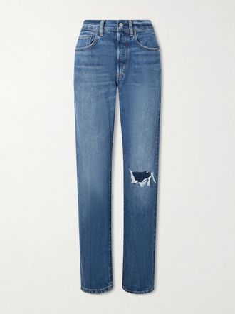 Polo Ralph Lauren Jeans Mit Geradem Bein In Distressed-optik - Blau