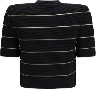 Balmain Womens Black Viscose Cardigan Clothing
