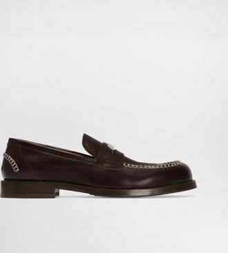 Dolce & Gabbana Loafer Aus Kalbsleder - Mann Driver Und Mokassins Burgunderrot 41