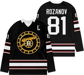 Generic Maillot de sport unisexe &agrave; manches longues et col en V inspir&eacute; de l&eacute;quipe Hudson Williams et Connor Storrie, Noir, XXS