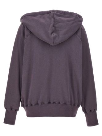 Maison Margiela Logo-Embroidered Cotton Hoodie - Purple