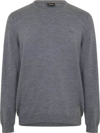 HUGO BOSS Sweatshirt f&uuml;r Herren, Rundhalsausschnitt, Regul&auml;r, Lang&auml;rmlig (Mittelgrau)