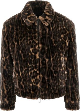 Emporio Armani Homme, Vestes, Multicolore, Taille: XL Blouson en fausse fourrure &agrave; imprim&eacute; animal