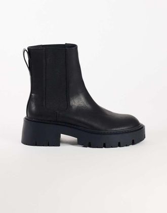 Topshop Leon bottines Chelsea chunky noires