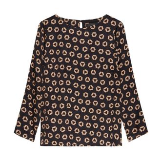 Elena Miro Bedruckte Ecovero Satinbluse - - Blouses & Shirts - Damen - Mehrfarbig - 4XL