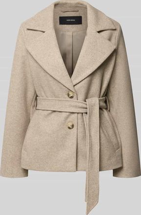 Vero Moda Regular Fit Webpelzmantel mit Bindeg&uuml;rtel Modell FORTUNEMAJA