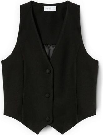 Motivi Femme, Vestes, Noir, Taille: 46 FR Gilet Tailleur en Polyviscose