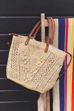 Gerard Darel Sac &agrave; main en raphia - 18H - Ficelle