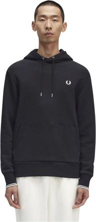 Fred Perry Homme, Sweatshirts et sweats &agrave; capuche, Noir, Taille: S Tipped Hooded SweaT-shirt
