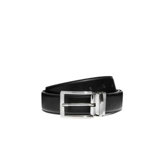 Scarosso Homme, Accessoires, Noir, Taille: 115 CM Ceinture R&eacute;versible Lisse Noir/Marron