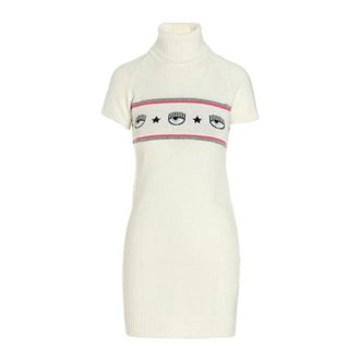 Chiara Ferragni Wei&szlig;e Kurzarmkleid - - Dresses - Damen - Wei&szlig; - XS