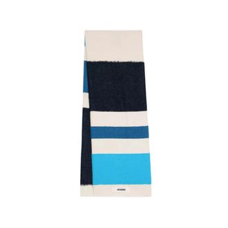 Jacquemus Gestreifter Wollschal - - Accessories - Damen - Blau - ONE SIZE