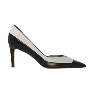 Kiton Pumps aus Leder mit Eins&auml;tzen - - Shoes - Damen - Schwarzk - 38 EU